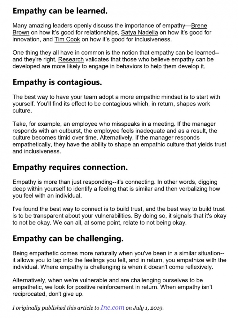 The 4 Things Every Leader Needs to Know About Empathy
